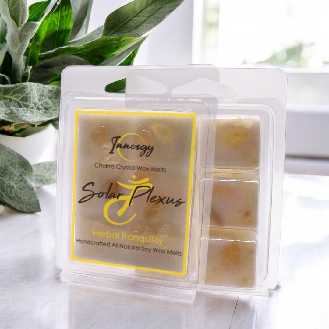 Solar Plexus Chakra Crystal-infused Soy Wax Melts, Herbal Tranquility ...