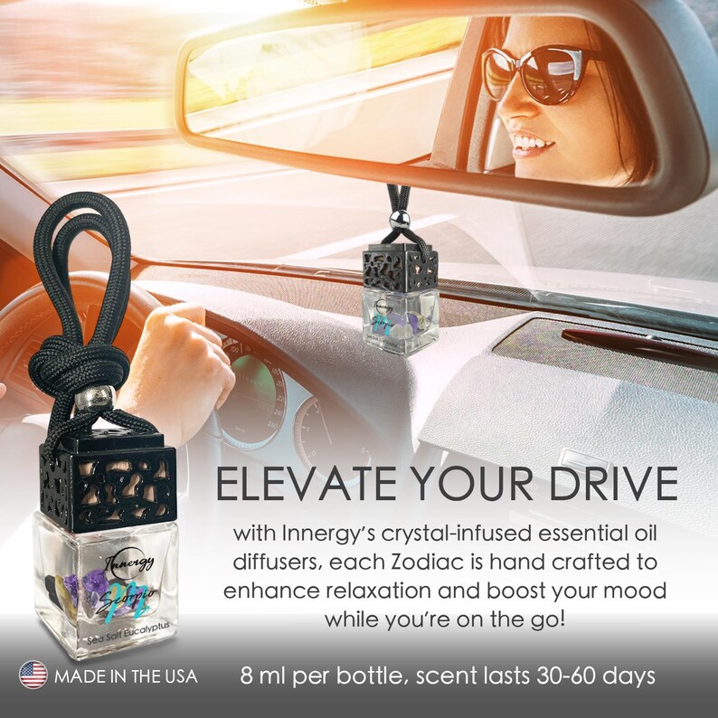 Scorpio Zodiac Crystal-enhanced Oil Diffuser, Hanging Car Air Freshener ...