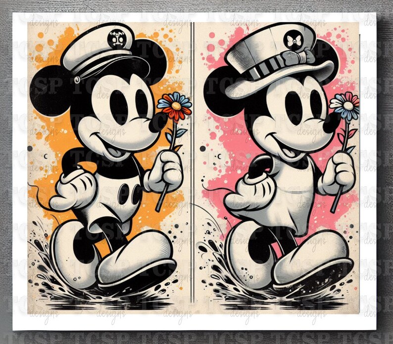 Steamboat Willie Mickey and Minnie - Etsy
