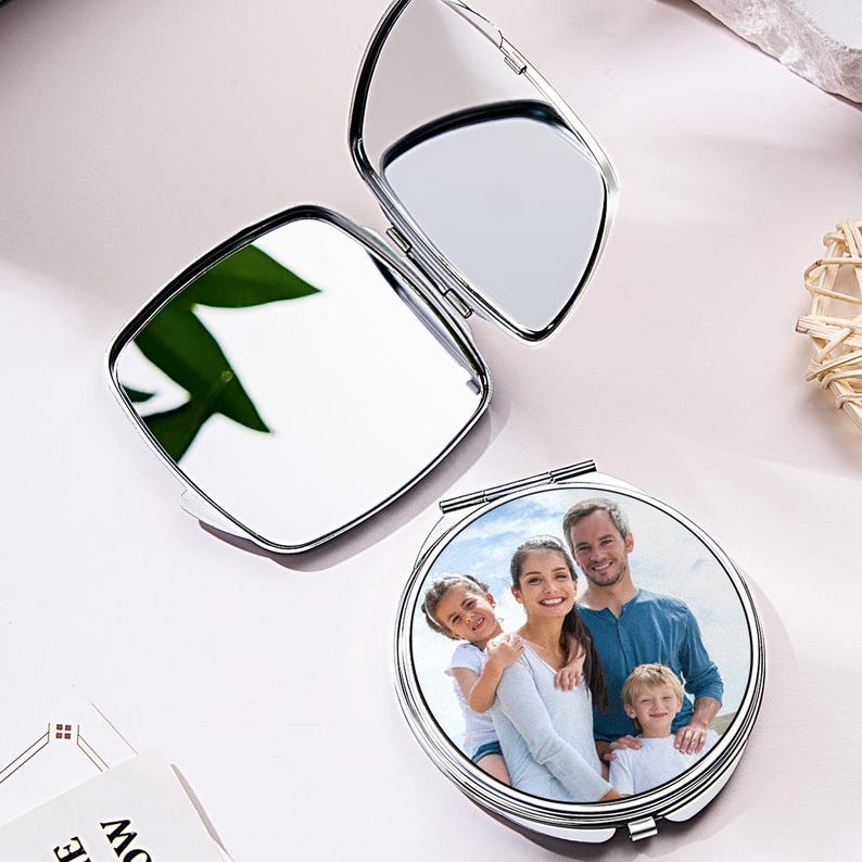 Personalized Photo Compact Mirror: Custom Travel Mirror - Etsy