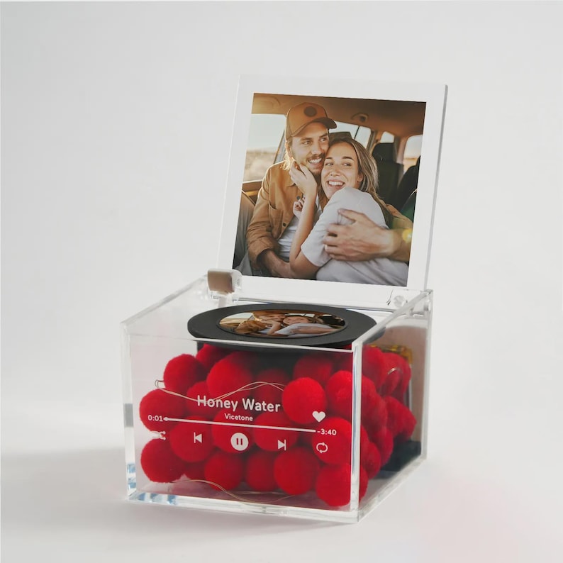 Custom Photo Mini Music Record Player With Light Personalized Music ...