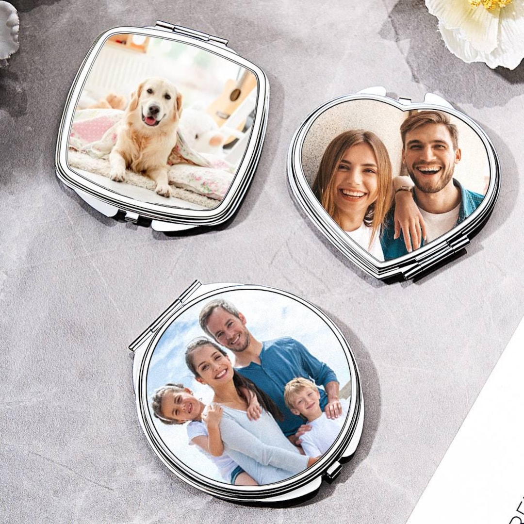Personalized Photo Compact Mirror: Custom Travel Mirror - Etsy