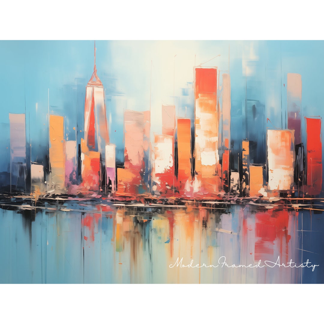 New York Abstract Picture Fashion Canvas Print on Premium HP Paper ...