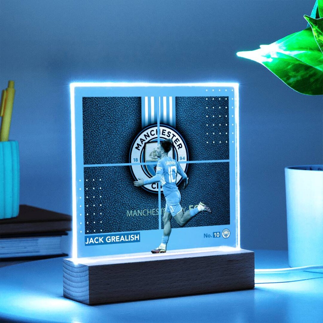 Grealish Manchester City Led Acrylic Plaque - Etsy