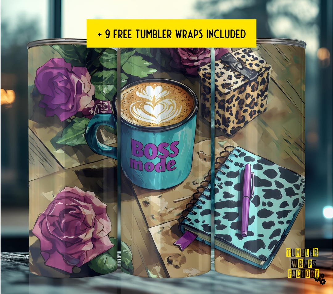 Boss Lady Sublimation Tumbler Wrap, Woman Business Owner 20 Oz Skinny ...