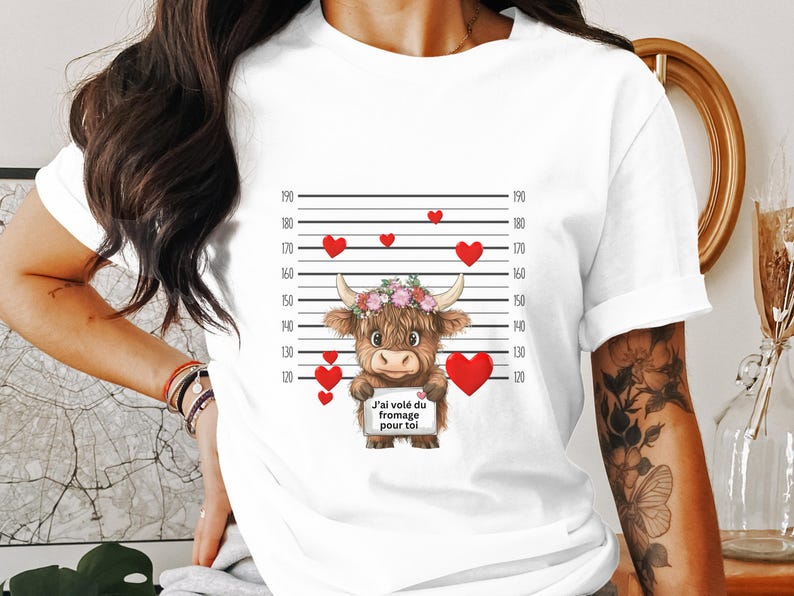 Funny Highland Cow Mugshot - Digital Download - Cow Lover Sublimation ...