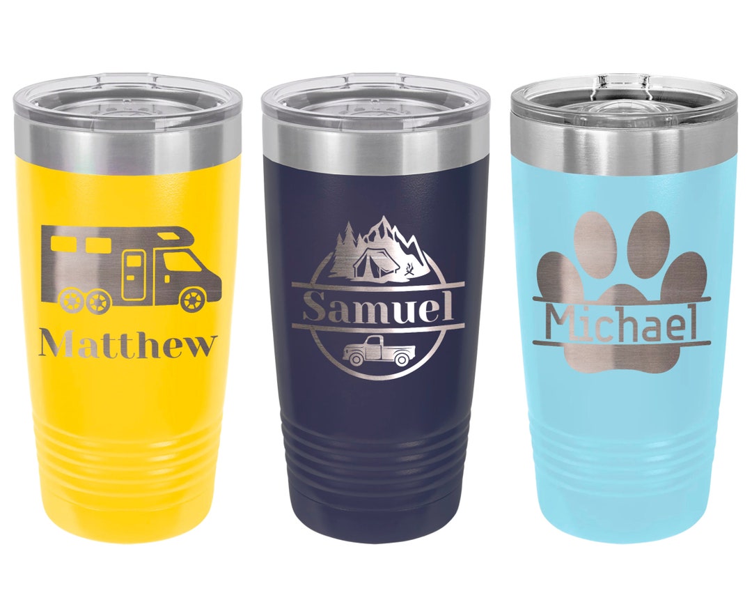 Personalized 20 Oz Tumbler, Monogrammed Custom Tumbler, Monogram Name ...