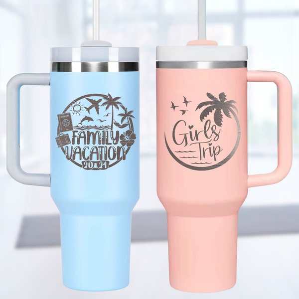 Personalized Girls Trip Tumbler With Handle - Etsy