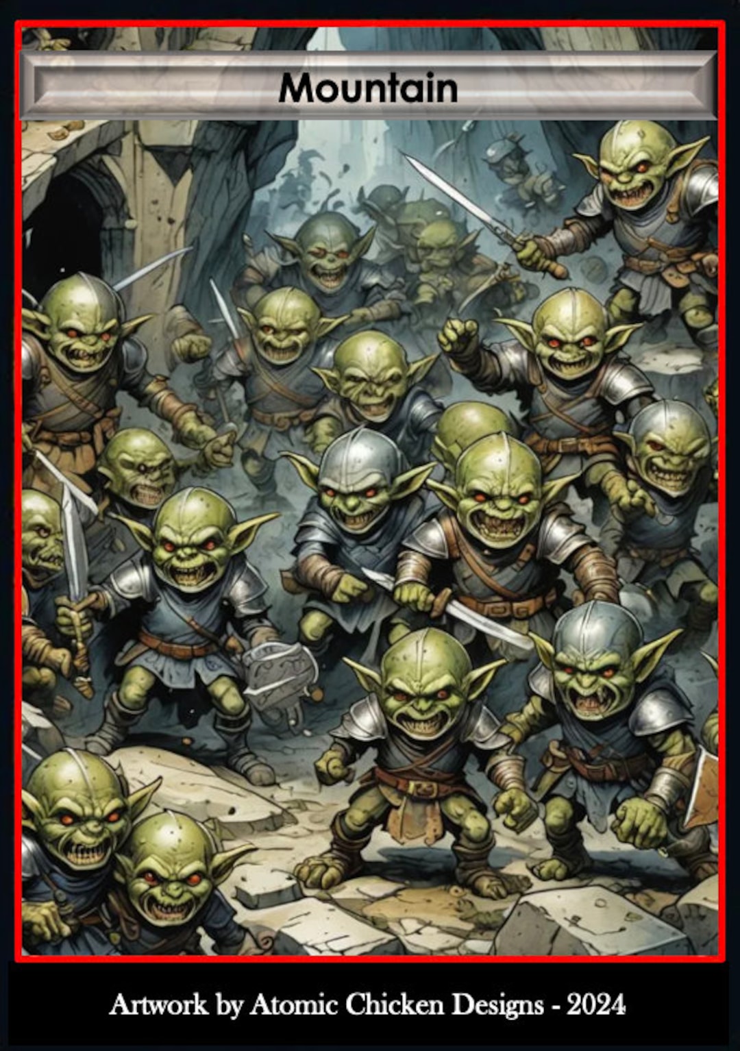 MTG Basic Land Goblin Mountain, Version 2 - Etsy