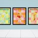 Cocktails Illustration Poster Set, Tryptic Wall Art, Cocktails Print ...