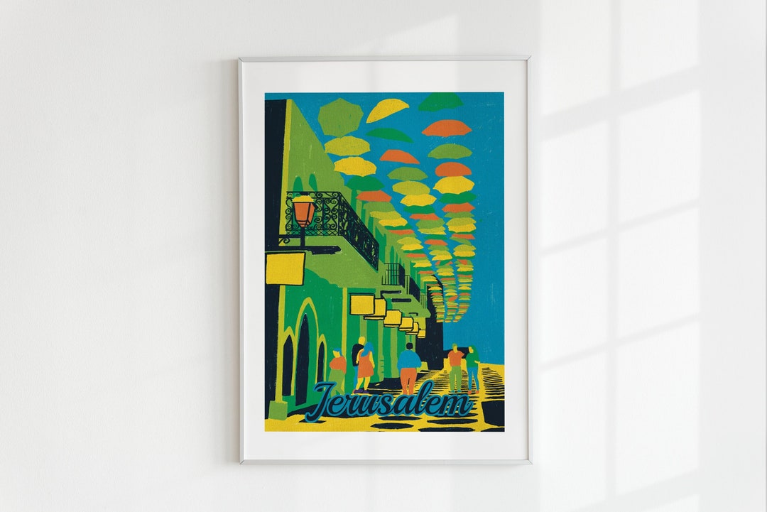 Jerusalem Poster, Jerusalem Print, Israel Wall Art, Israel Poster ...