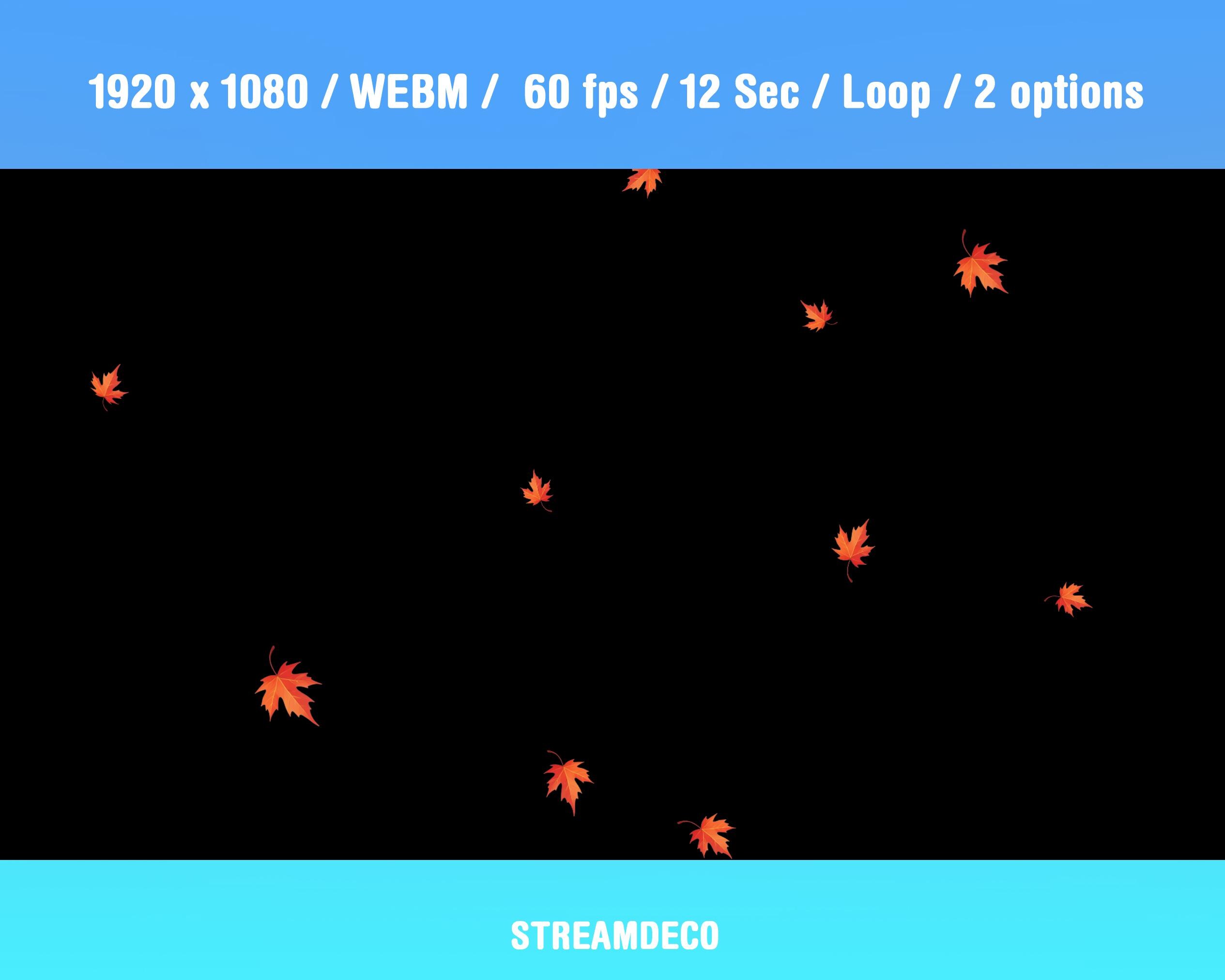 Animated Twitch Overlay Autumn Leaves, Fall Stream Decor, Cozy and Sad ...