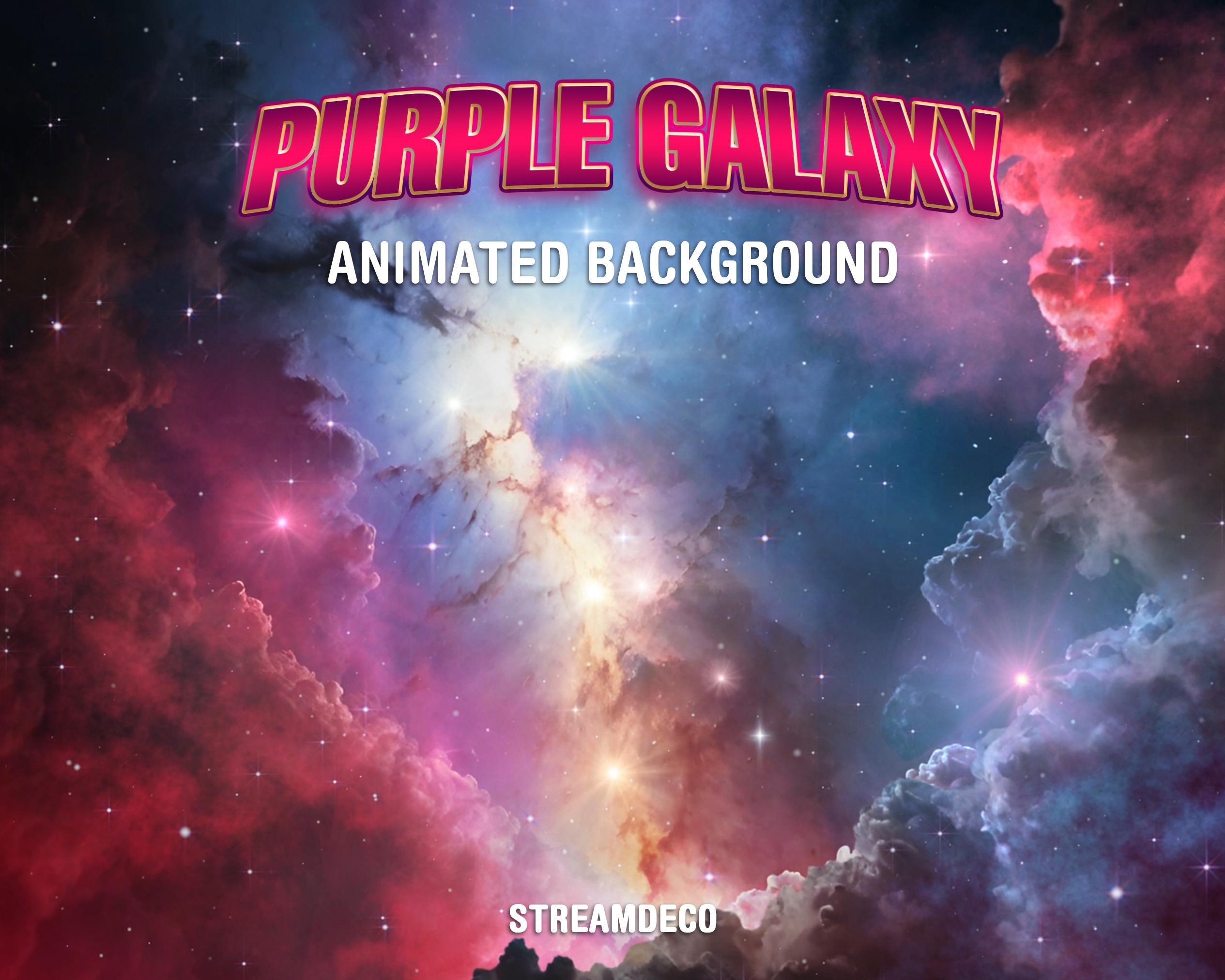 Space Animated Background, Twitch Overlay, Stream Background for ...