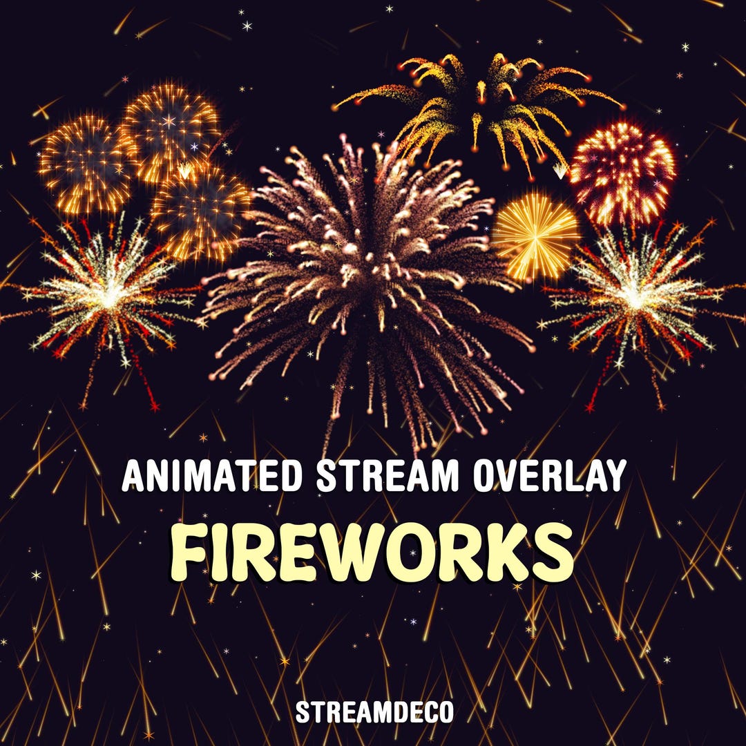Fireworks Animated Stream Overlay, Fullscreen Twitch Alert, Streamer ...