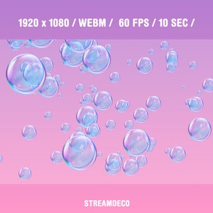 Soap Bubbles Animated Stream Decoration, Flying Blue Bubbles Twitch ...