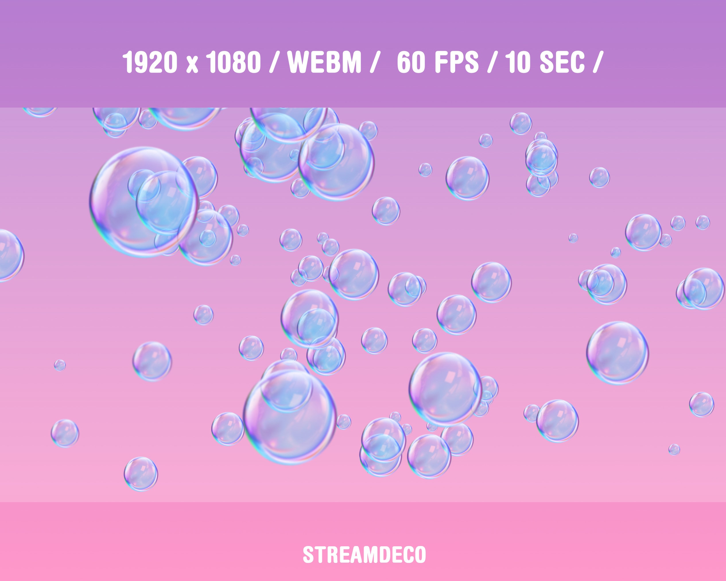 Soap Bubbles Animated Stream Decoration, Flying Blue Bubbles Twitch ...