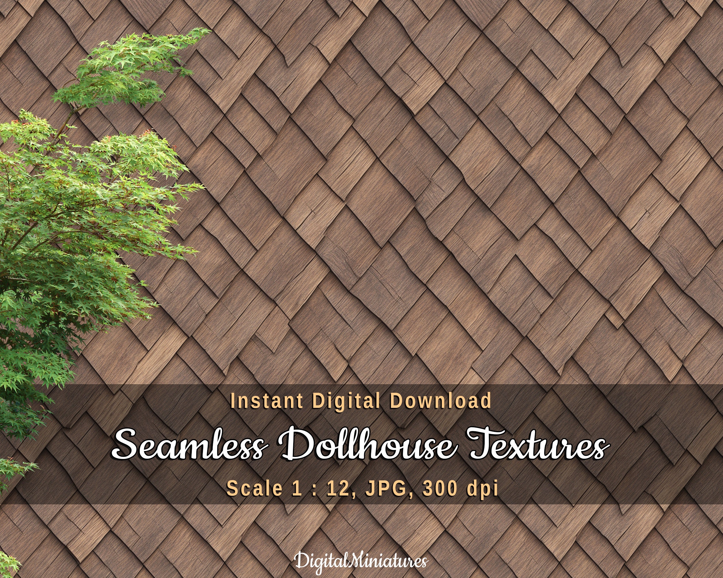 Miniature Wood Roofing Printable Sheets for DIY Dollhouse, Farmhouse ...