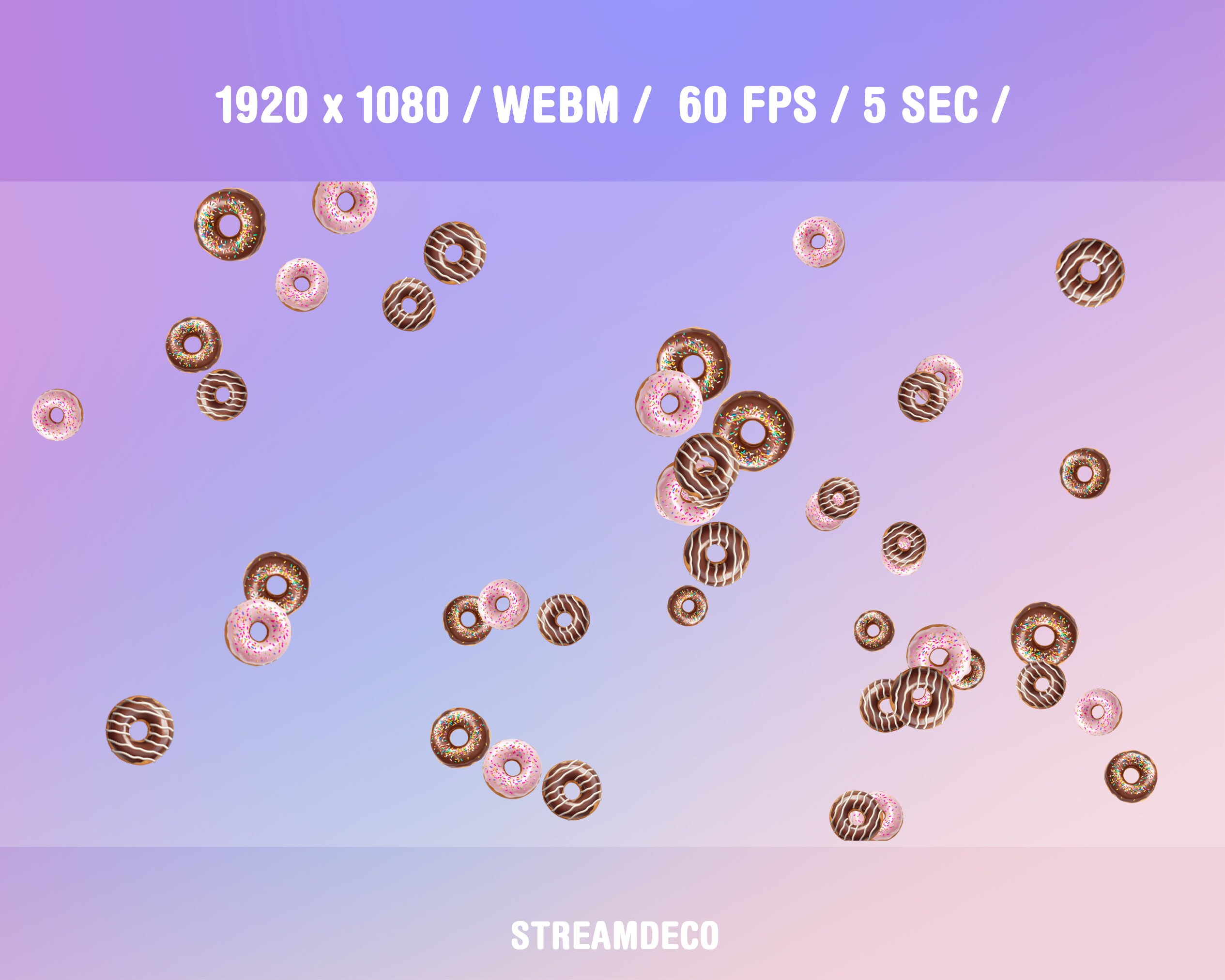 Twitch Alert Animated Flying Donuts, Stream Alert for Streamlabs and ...