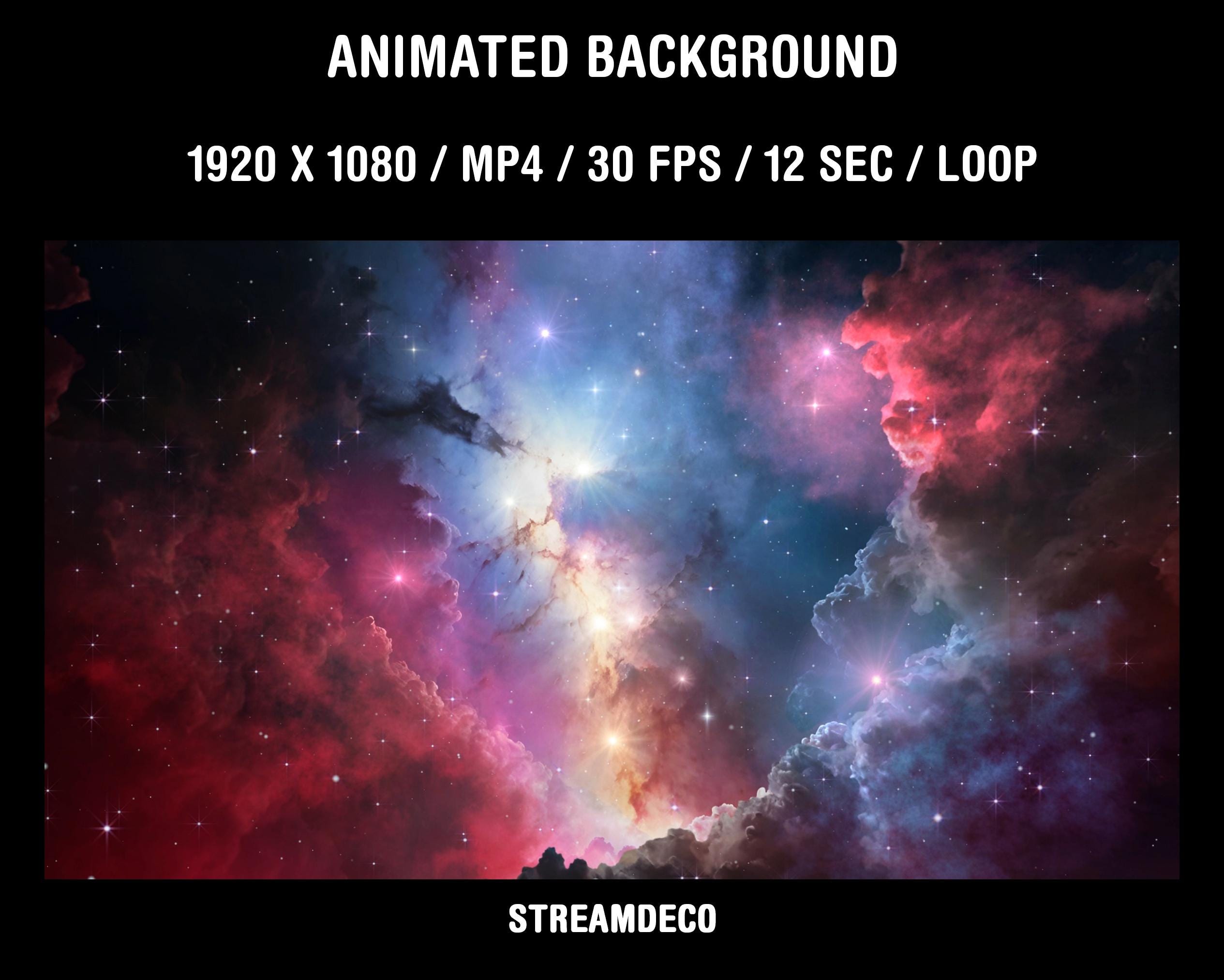 Space Animated Background, Twitch Overlay, Stream Background for ...