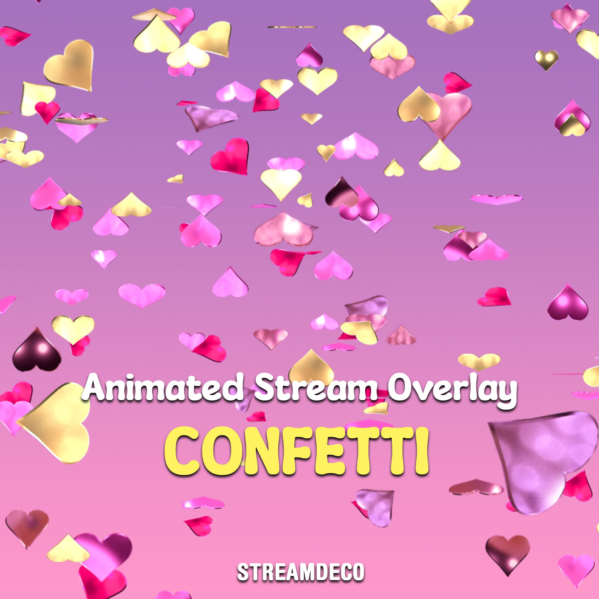 Confetti Animated Twitch Alert, Stream Alert for Streamlabs and Streamelements, Follower ...