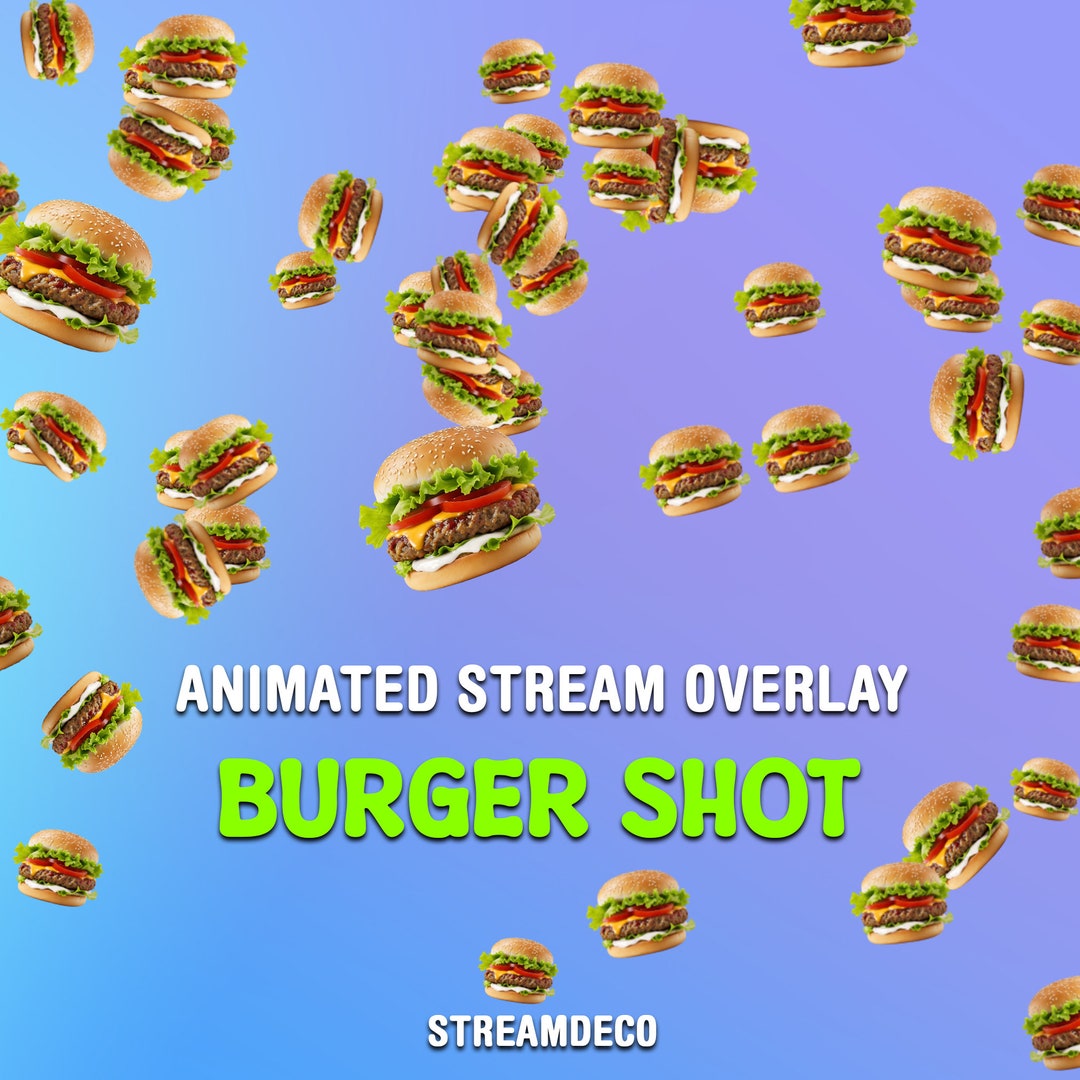 Burger Shooting Animated Twitch Alert, Stream Alert for Streamlabs ...