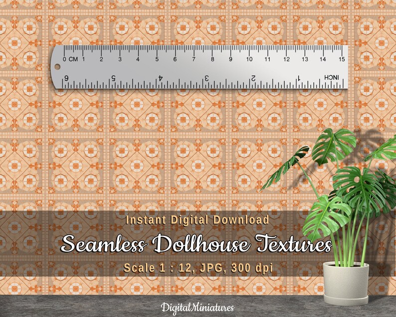 Beige and Blue Azulejo Tiles Printable Sheets for DIY Dollhouse and ...