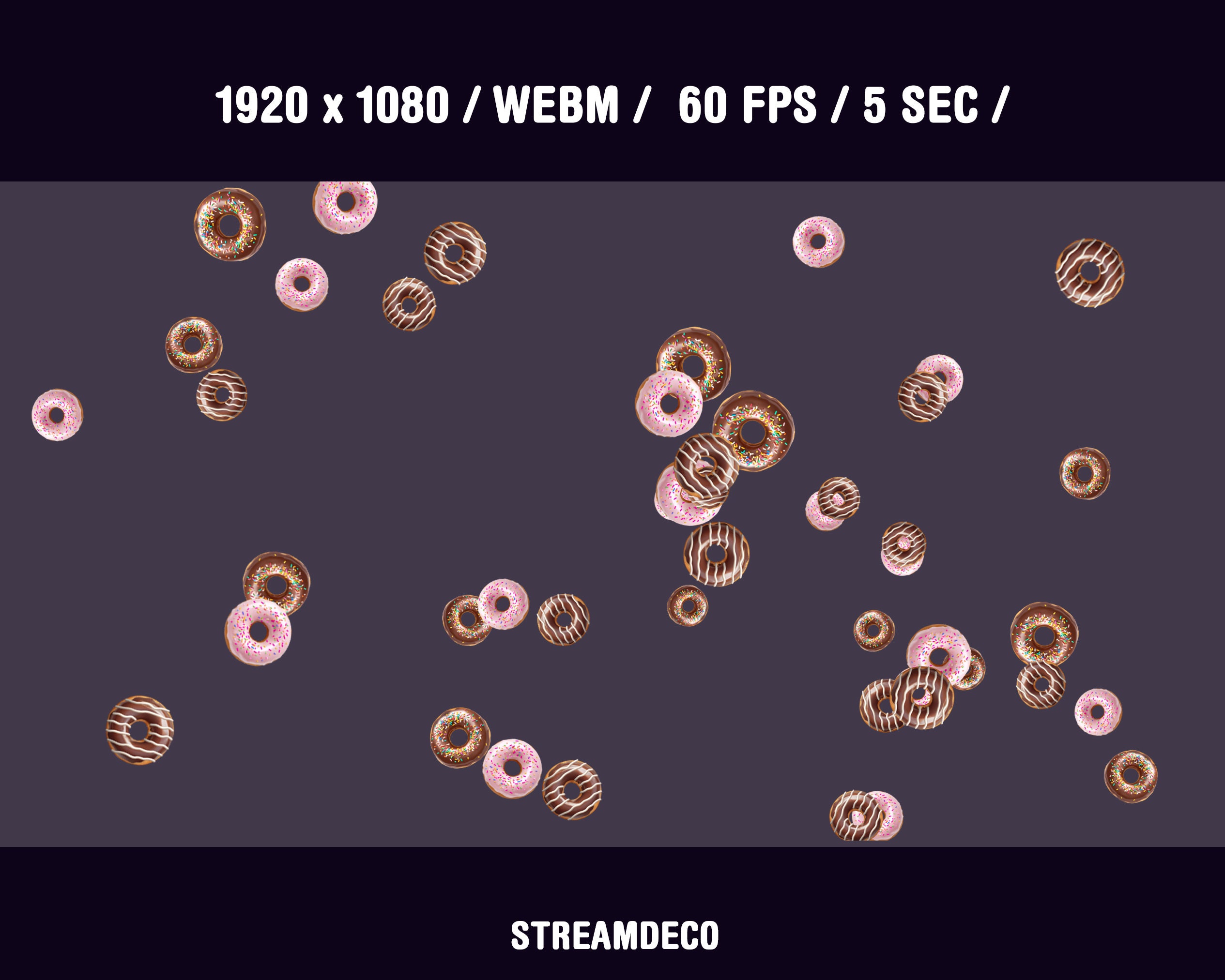 Twitch Alert Animated Flying Donuts, Stream Alert for Streamlabs and ...