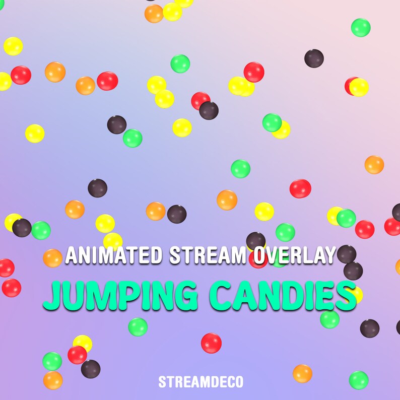 Animated Twitch Alert, Stream Overlay, Jumping Round Candies, Fun ...