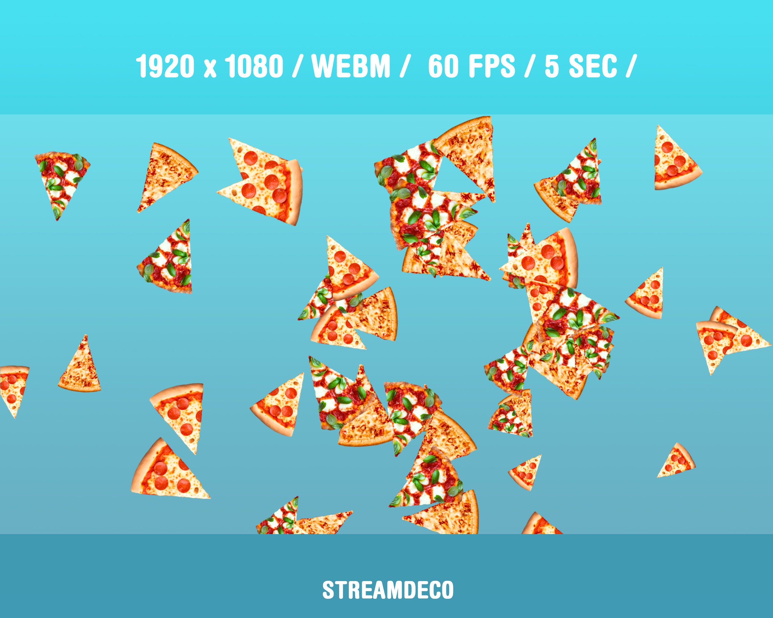 Twitch Overlay Pizza, Animated Stream Alert Pizza Shoot up New Follow ...