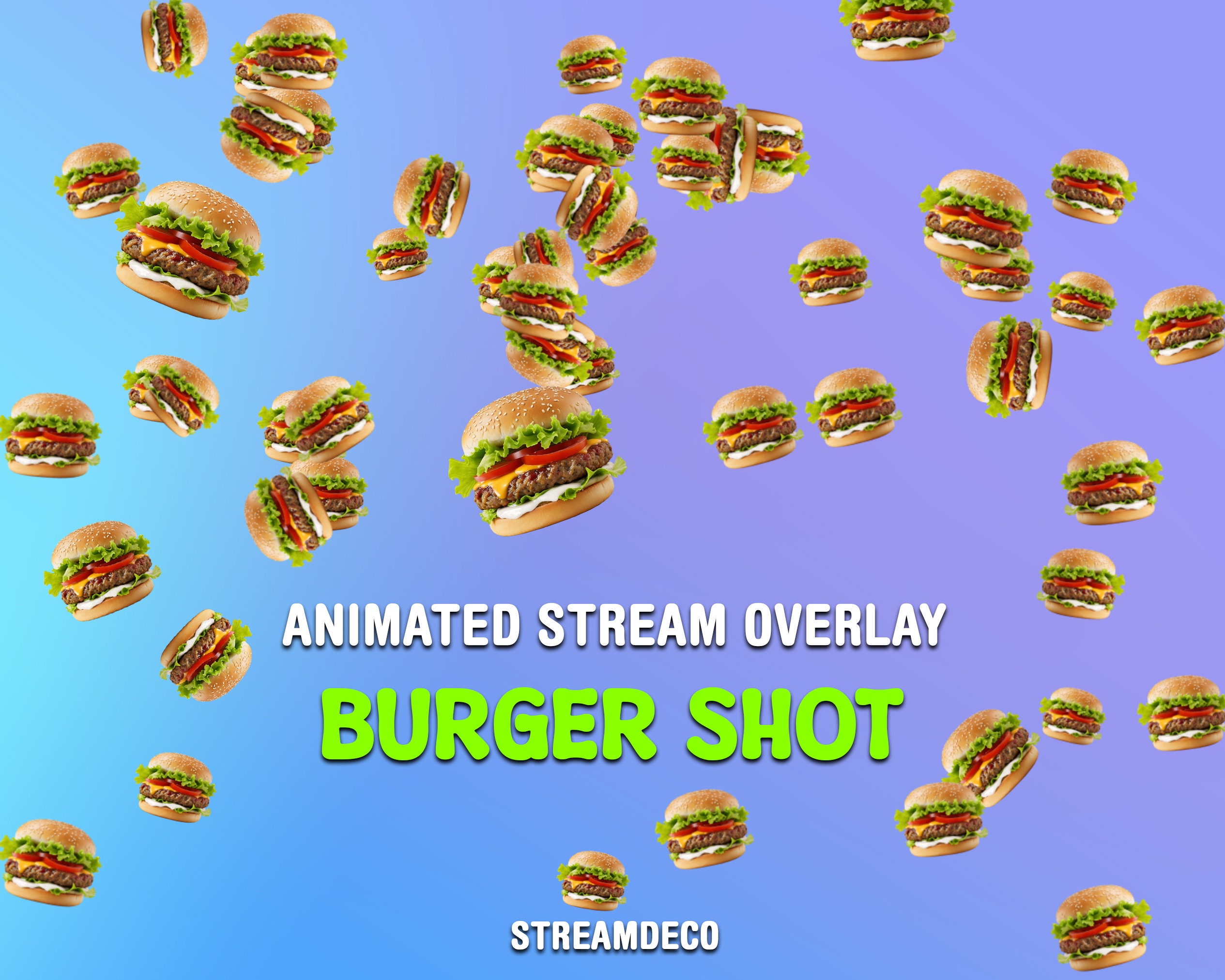 Burger Shooting Animated Twitch Alert, Stream Alert for Streamlabs, Streamelements, Follower ...