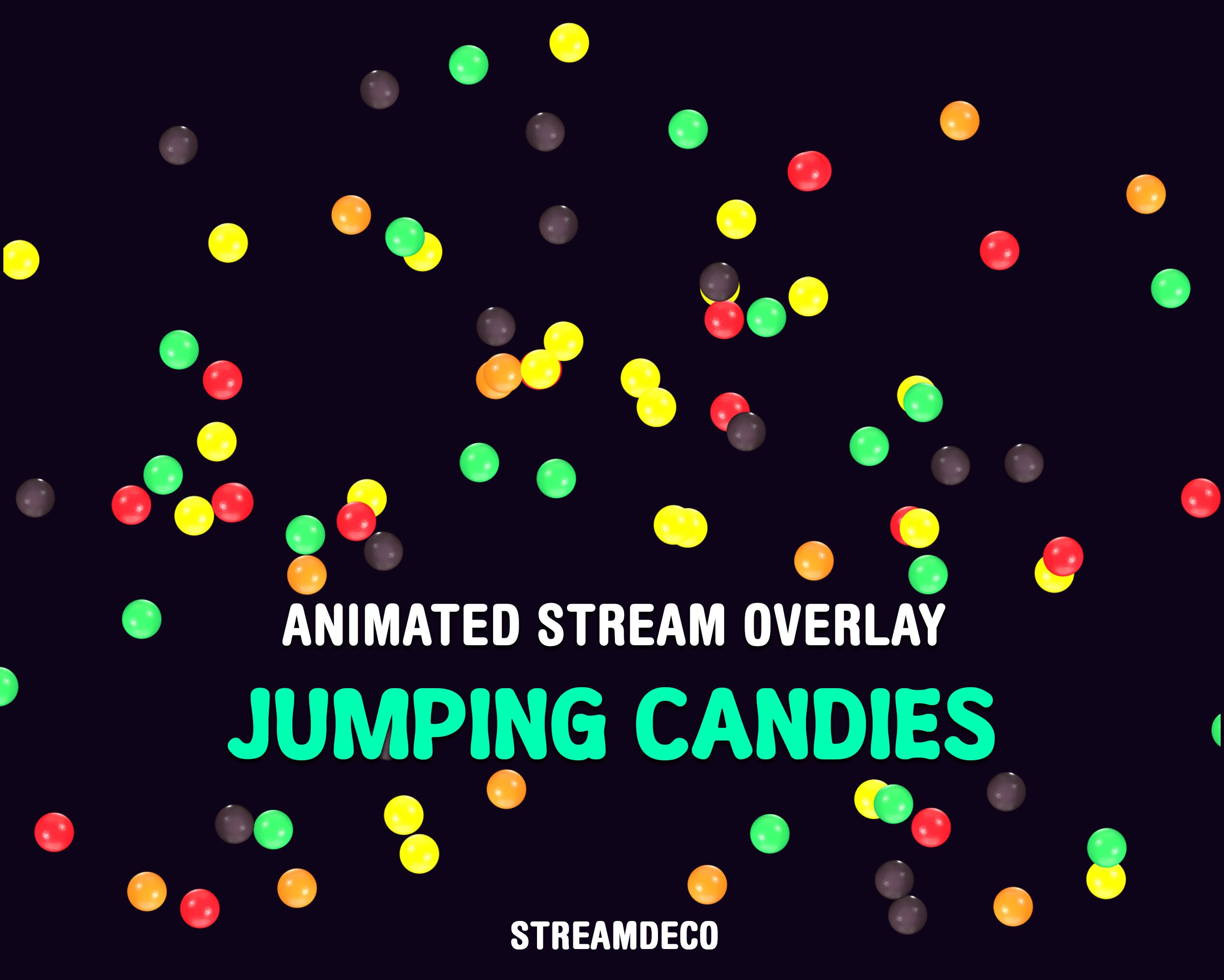 Animated Twitch Alert, Stream Overlay, Jumping Round Candies, Fun ...