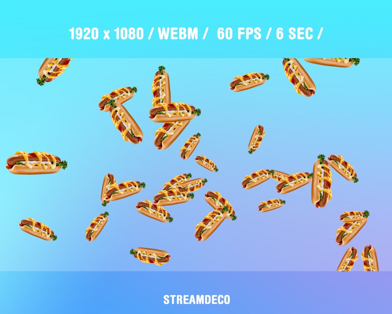 Hot Dogs Animated Twitch Alert, Stream Alert for Streamlabs and ...