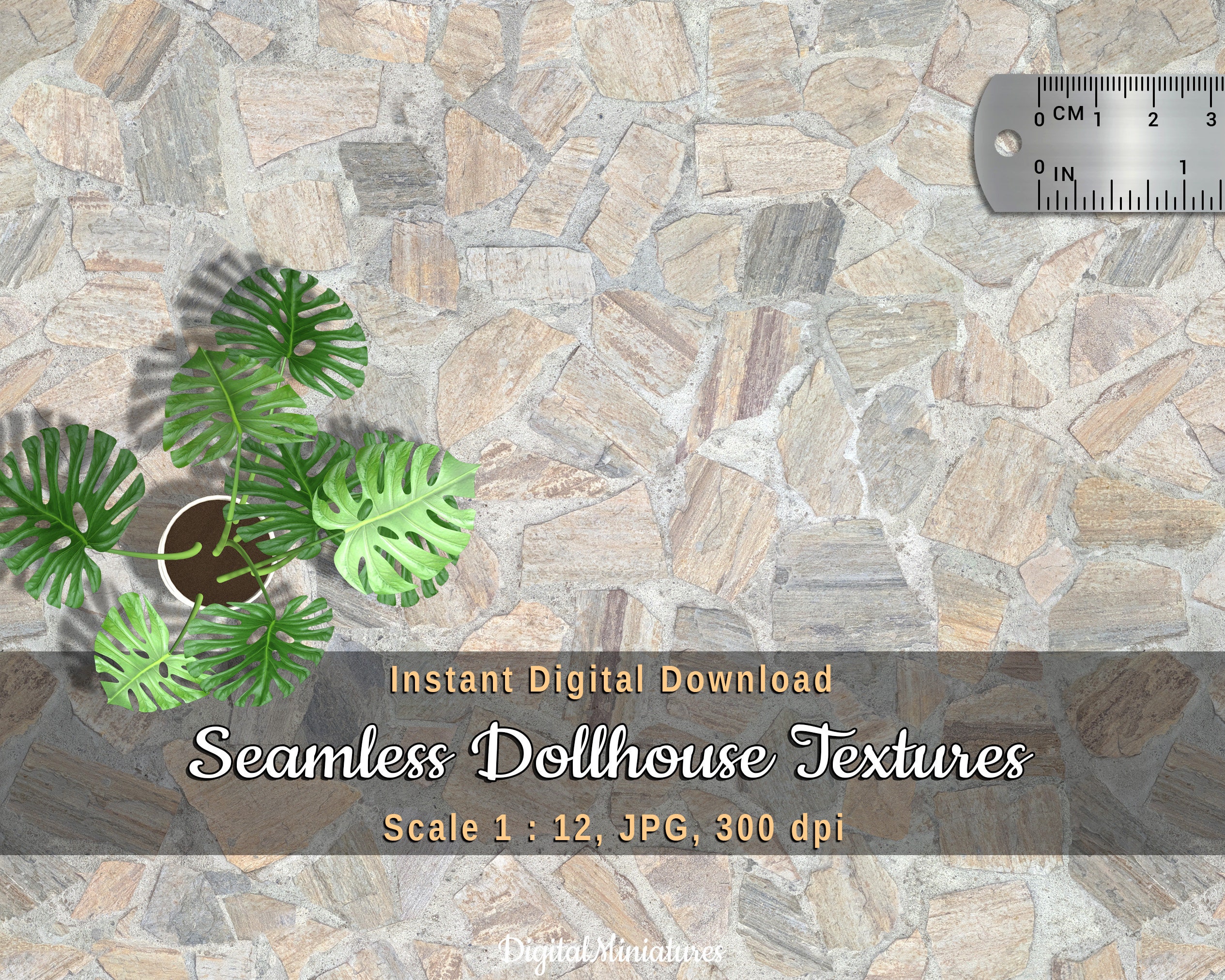 Stone Paving and Breccia Floor Printable Sheets for DIY Dollhouse and ...