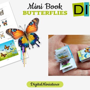 DIY Miniature Book, Butterfly Encyclopedia for Dollhouse Library ...