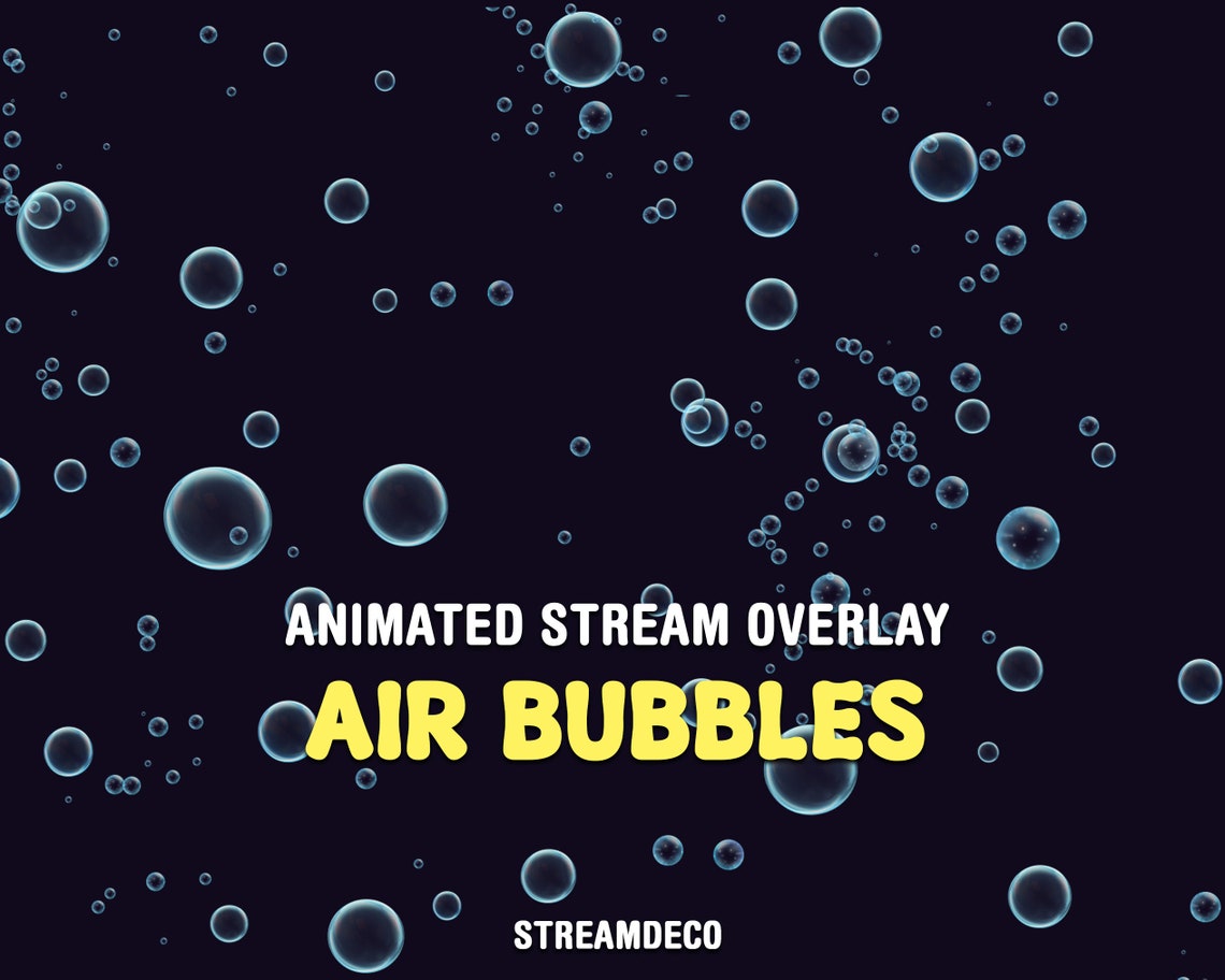 Air Bubbles Animated Twitch Overlay, Underwater Stream Decoration ...
