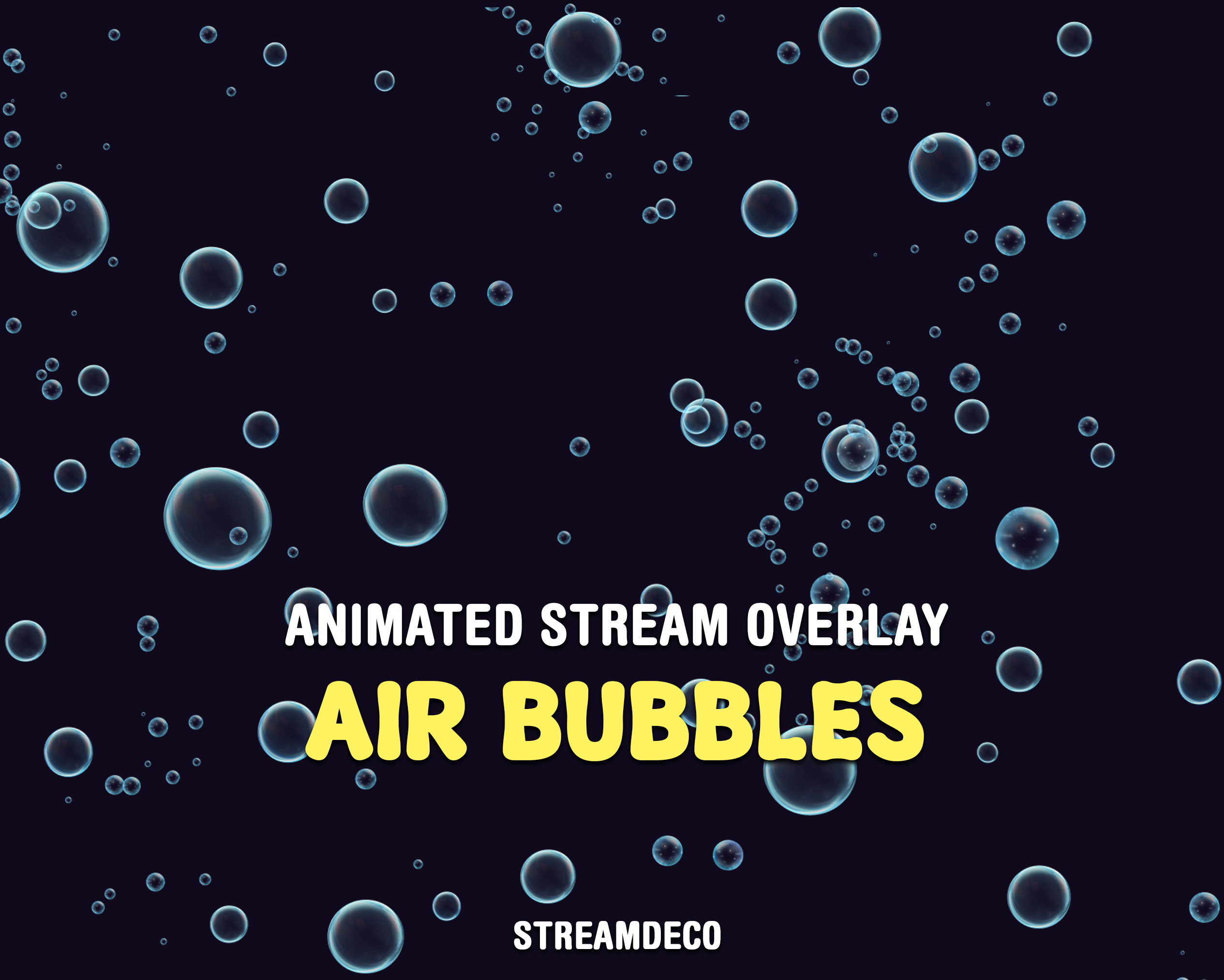Air Bubbles Animated Twitch Overlay, Underwater Stream Decoration ...