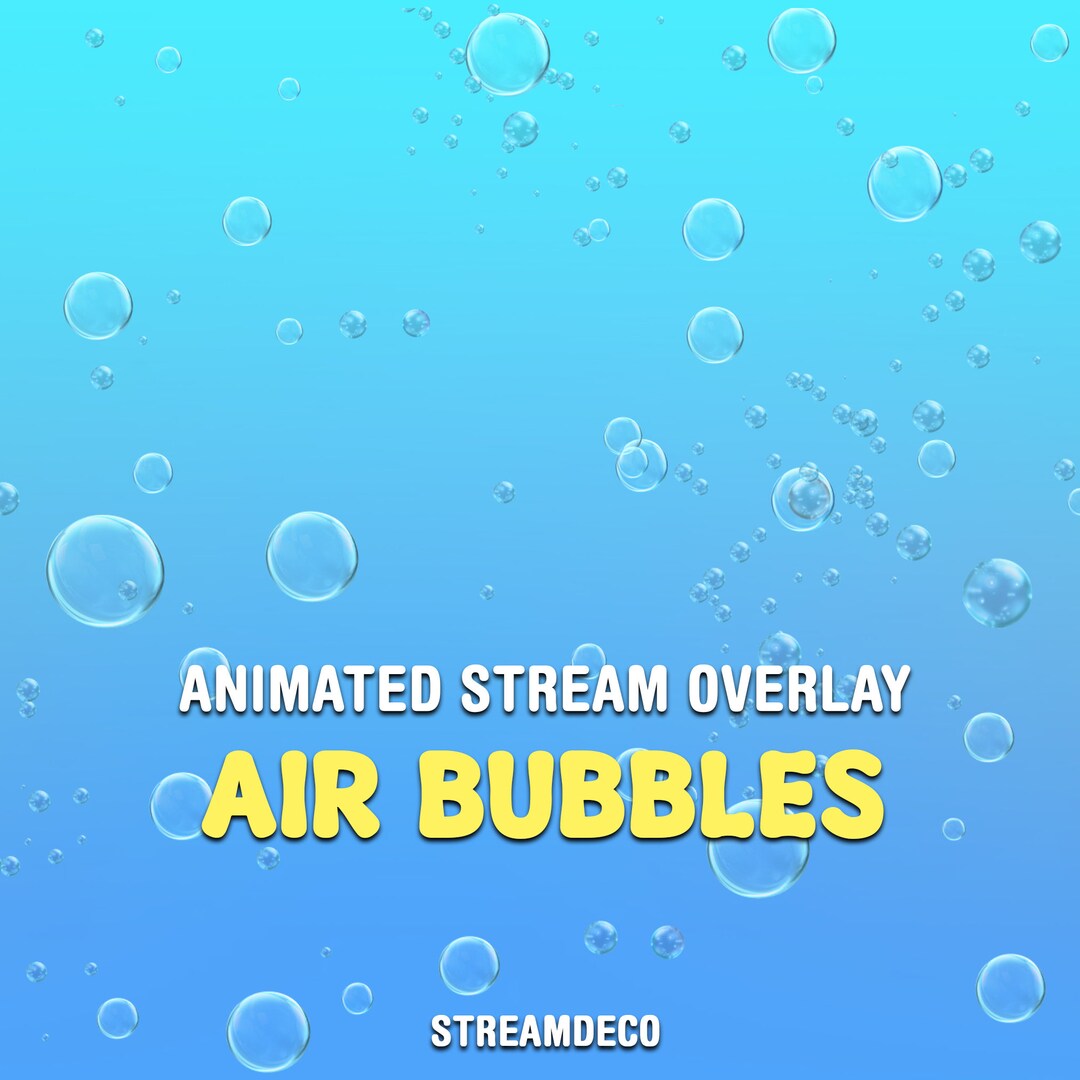 Air Bubbles Animated Twitch Overlay, Underwater Stream Decoration ...