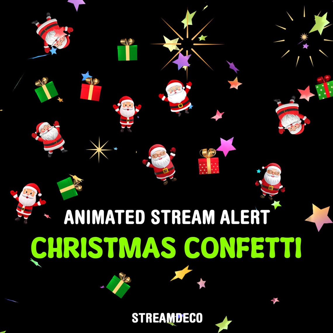 Christmas Twitch Alert, Animated Stream Overlay, Santa and Holiday ...
