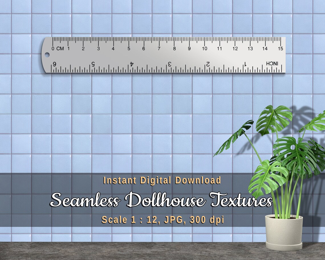 Blue and White Ceramic Tiles Printable Sheets for DIY Dollhouse and ...