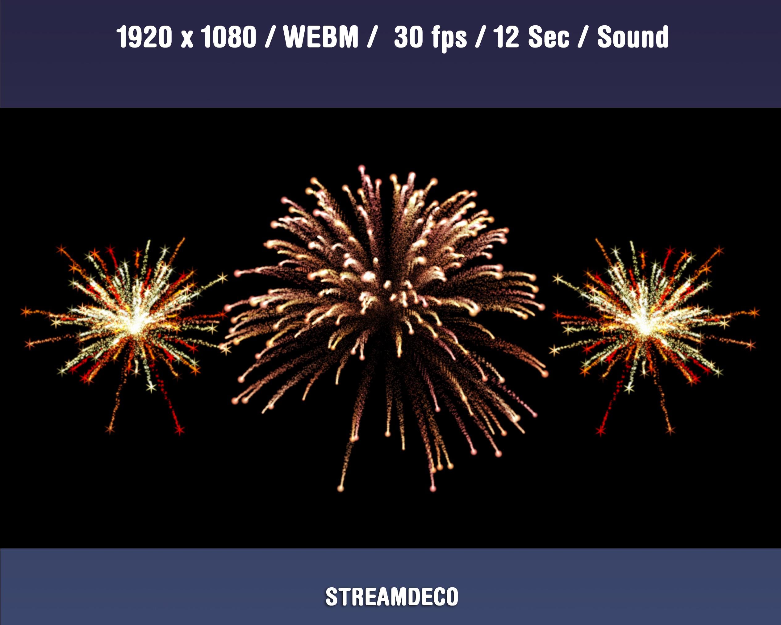 Fireworks Animated Stream Overlay, Fullscreen Twitch Alert, Streamer ...