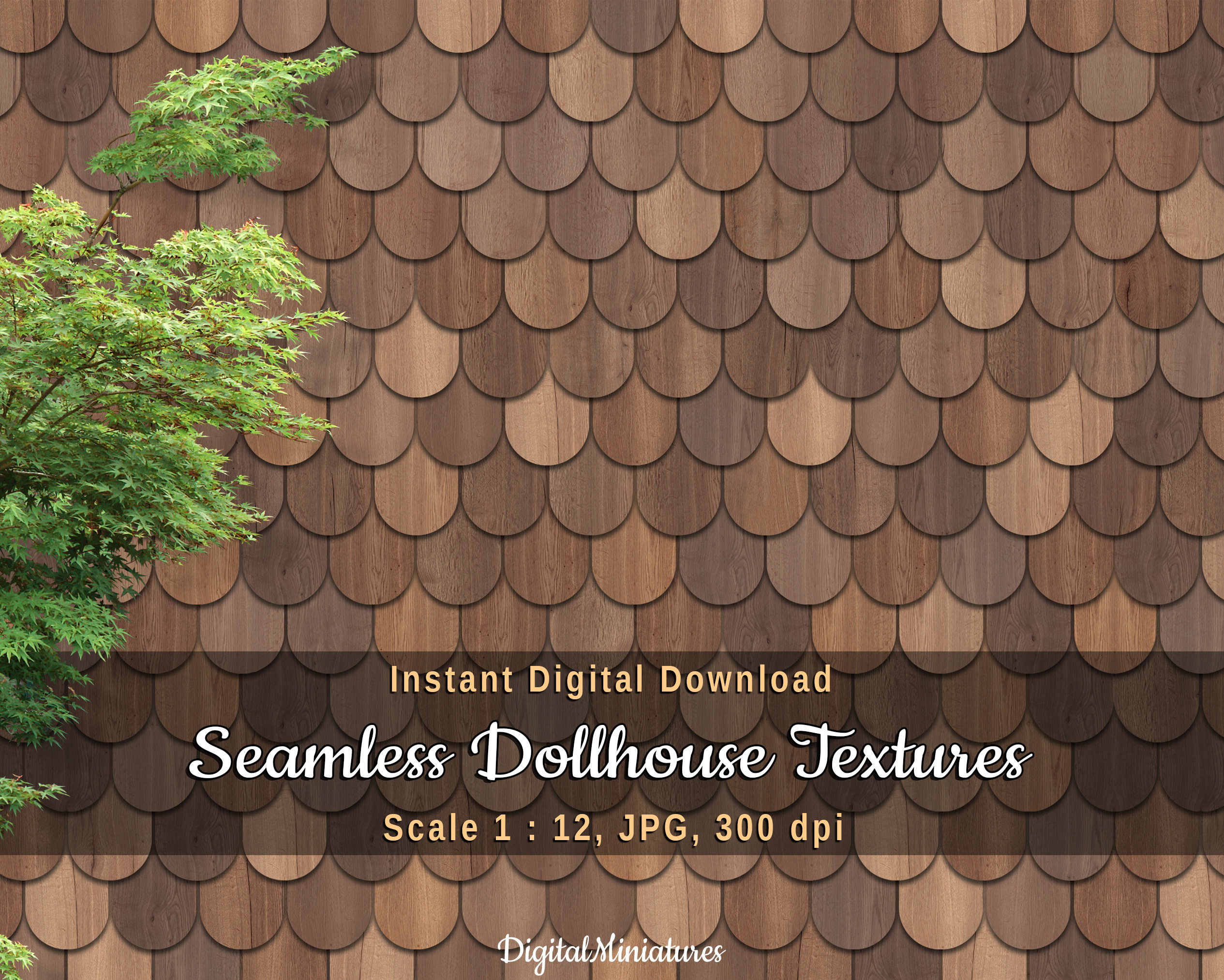 Miniature Wood Roofing Printable Sheets for DIY Dollhouse, Farmhouse ...