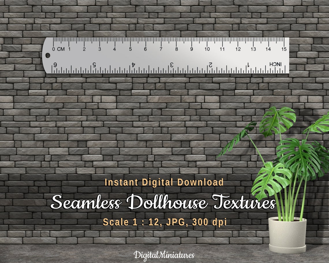 Brick and Stone Printable Sheets for DIY Dollhouse and Miniature ...