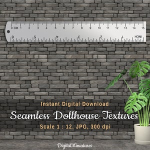 Brick and Stone Printable Sheets for DIY Dollhouse and Miniature ...