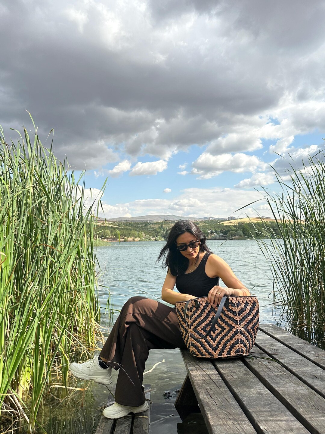Handmade Raffia Tote Bag – “zen Bag” | Large Boho Summer Beach Bag ...