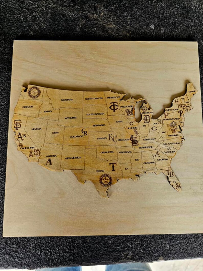 United States MLB Ballpark Map - Etsy