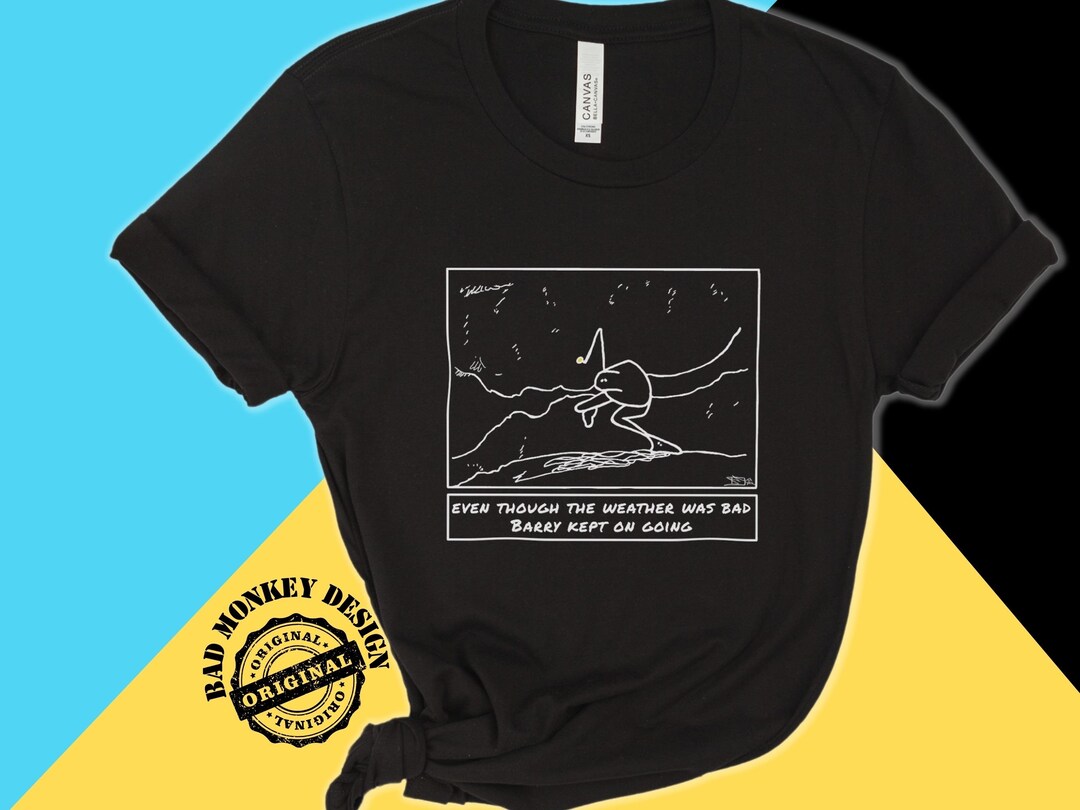Bad Weather Barry T-shirt, Hand Drawn Graphic, Original Character Art ...
