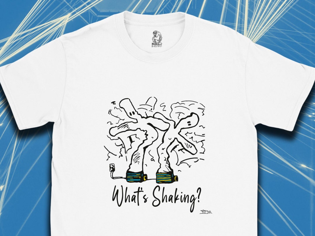 Tube Guys What's Shaking T-shirt, Fun Graphic Hand Drawn Art, Classic ...