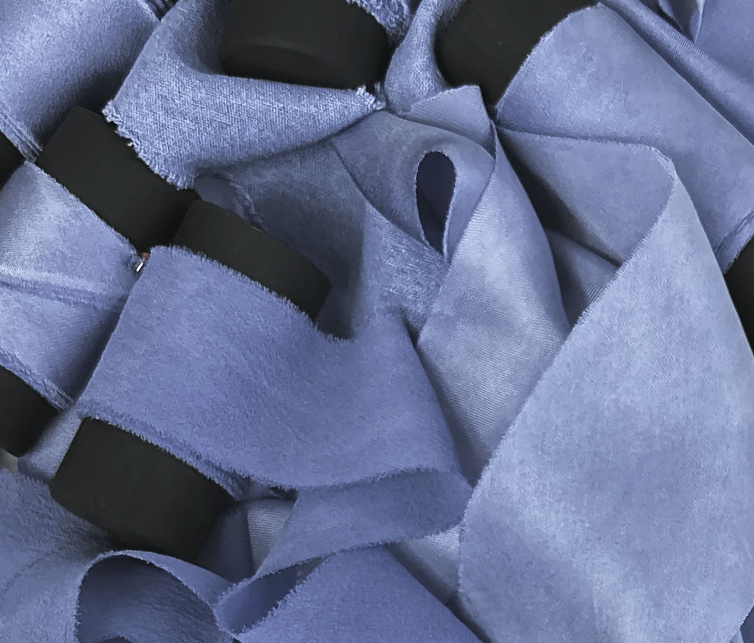 Periwinkle Silk Ribbon Hand Bias Cut and Hand Dyed Charmeuse, Twill ...