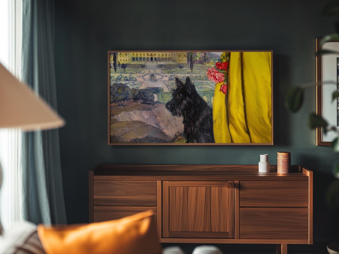 Samsung Frame TV Art, Instant Download, Scottie Dog, Vintage Dog Art ...