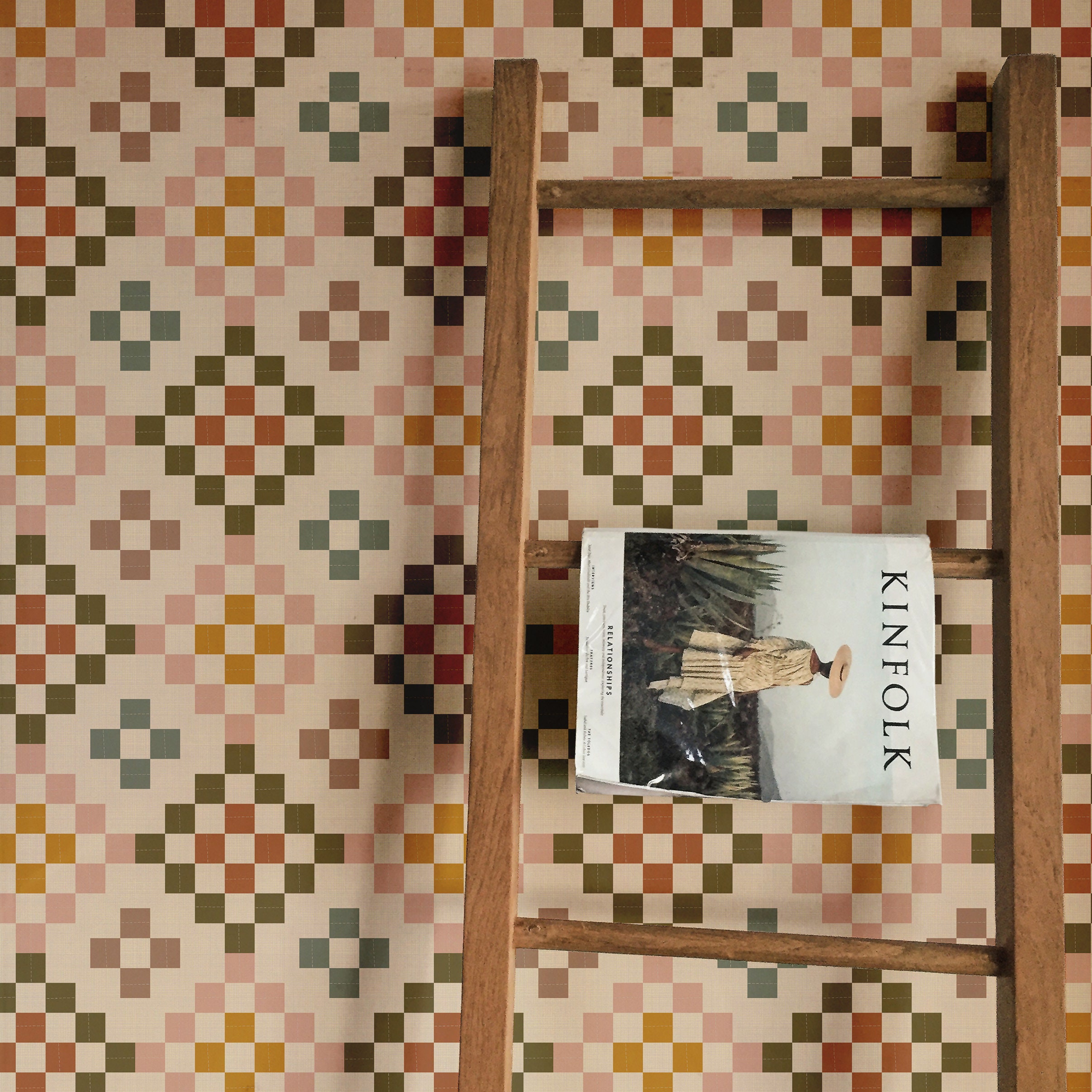 Cottage Quilt Wallpaper, Peel and Stick Wallpaper, Pre-pasted Removable ...